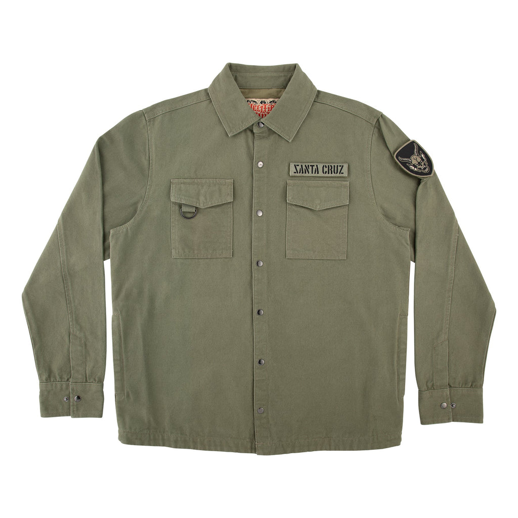 Santa Cruz x Stranger Things Crawl Mens Santa Cruz Military Jacket ...