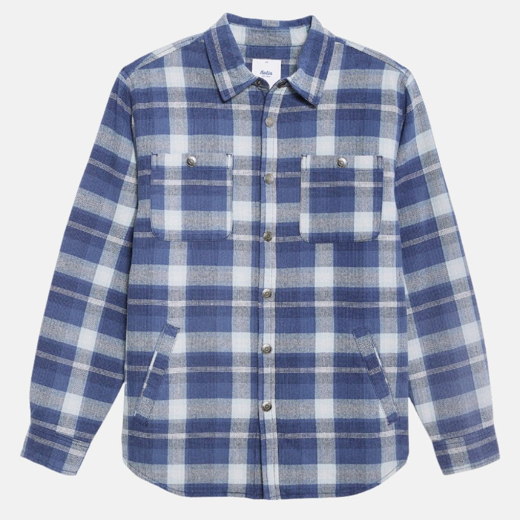 Katin Harold Plaid Jacket Washed Blue – Drift House