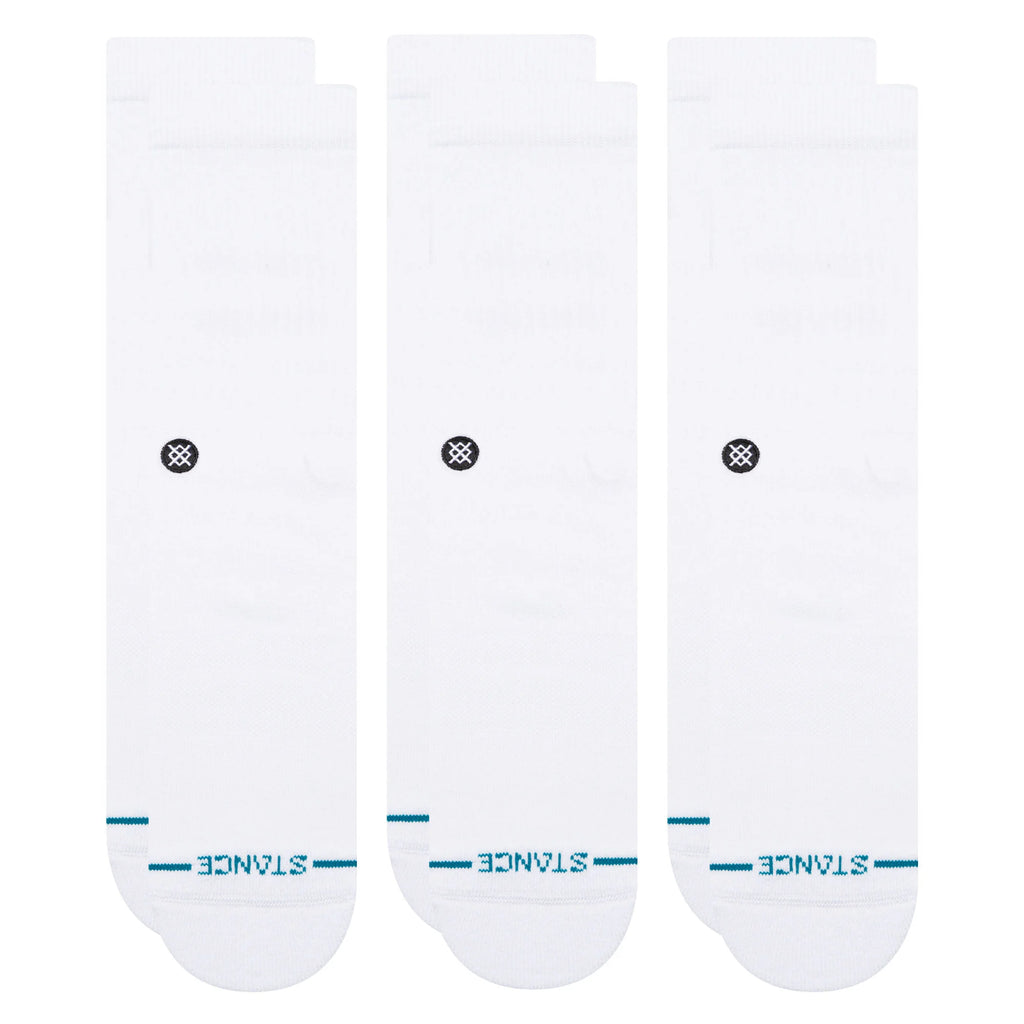 Stance Icon Cotton Crew Socks 3 Pack White – Drift House